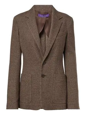 Ralph Lauren Hailey Wool, Silk, And Cashmere Blazer - Brown