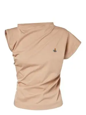 VIVIENNE WESTWOOD Vivienne Westwood Asymmetrical Cotton Top Brown