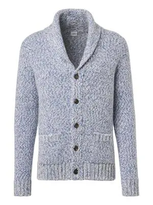 Eleventy Wool And Cashmere-blend Cardigan - Blue