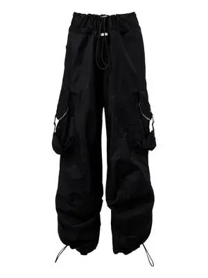 Attico Cotton-blend Cargo Pants - Black