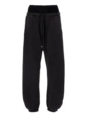 Attico Cotton Jersey Cargo Sweatpants - Black