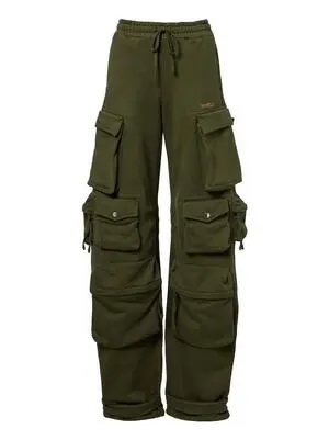 Attico Forest Cotton Jersey Sweatpants - Green
