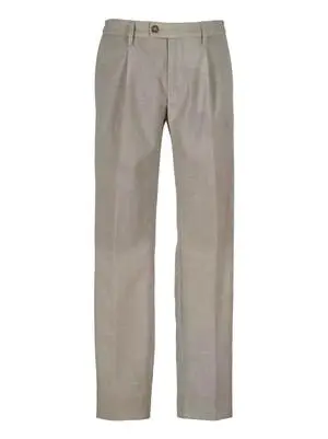 RE-HASH Pleated Detail Tailored Trousers - Neutrals