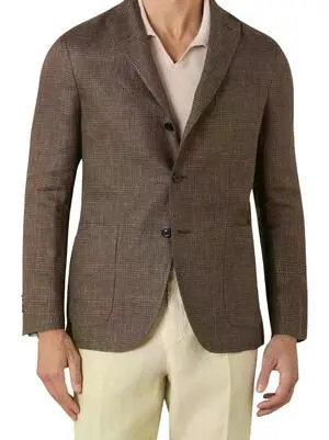 Boglioli Prince Of Wales Check Jacket - Brown