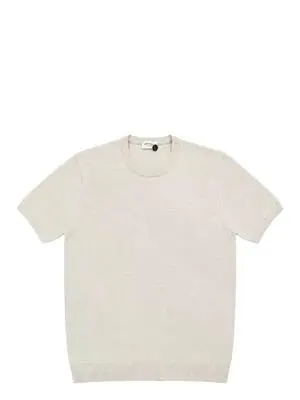 HERITAGE Fine-knit Short-sleeve T-shirt - Neutrals