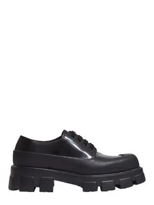 PRADA Prada Lace-Up Platform Leather Shoes