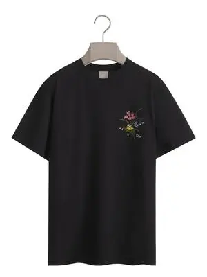 Dior T-shirt With Secret Garden Motif, Relaxed Fit - Black