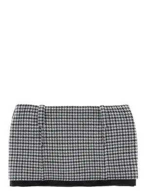 Miu Miu Houndstooth Mini Skirt - Gray