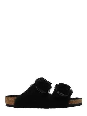 BIRKENSTOCK Logo Slippers - Black
