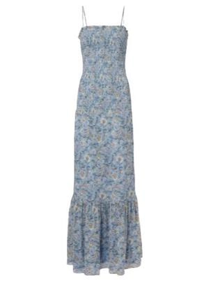 Veronica Beard Floral Cotton And Silk Maxi Dress - Gray