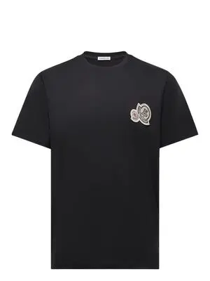 Moncler Logo Patch T-shirt - Black