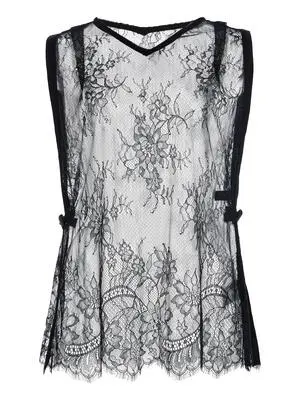 SIR. Ingrid Lace Top - Black