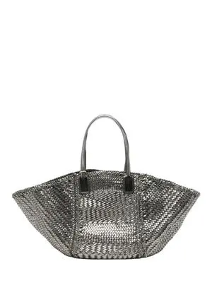 Dragon Diffusion Woven Leather Shoulder Bag - Green