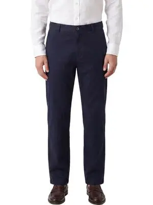 SEBAGO Mid-rise Slim Fit Trousers In Stretch Cotton - Blue