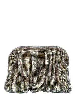 Benedetta Bruzziches Venus Draped Crystal Mesh Mini Bag - Brown