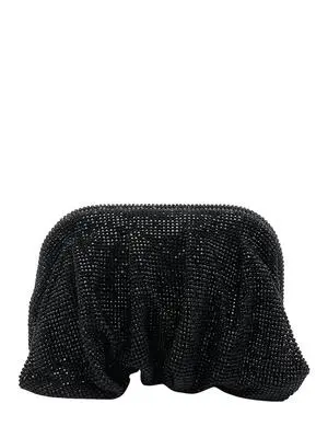 Benedetta Bruzziches Venus Draped Crystal Mesh Mini Bag - Black
