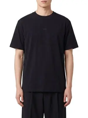 TATRAS Crewneck Cotton T-shirt With Tone-on-tone Logo On The Chest - Black