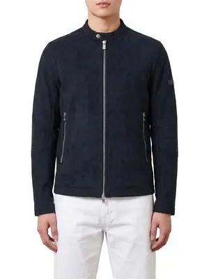 TATRAS Tatras Slim Fit Suede Leather Biker Jacket