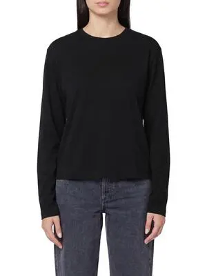 AGOLDE Long-sleeved Cotton Crewneck T-shirt - Black