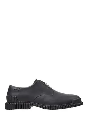 Camper Pix Derby Shoes In Smooth Leather With Xl Extralight Sole - Grey