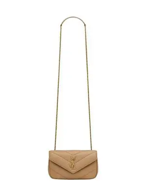 Saint Laurent SAINT LAURENT Loulou Mini Bag In Lambskin Brown