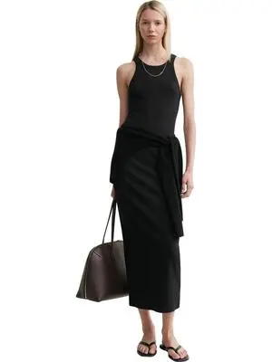 TOTEME Ribbed Tank Dress - Black