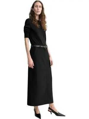 TOTEME Low-waist Straight Maxi Skirt - Black
