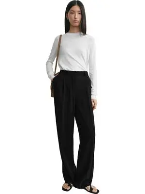 TOTEME Double-pleat Summer Trousers - Black