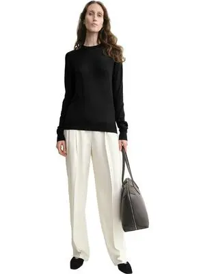 TOTÊME TOTEME Fine Merino Wool And Silk Crew Knit