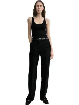 TOTEME Straight Suit Trousers - Black