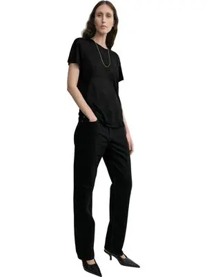 TOTEME Silk T-shirt - Black