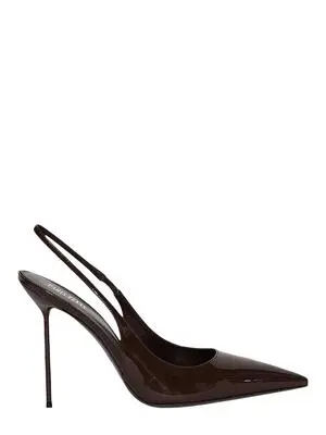 Paris Texas Slingback High Heel - Brown