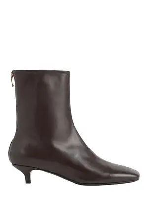 TOTEME Day Nappa Ankle Boots With Kitten Heel - Brown