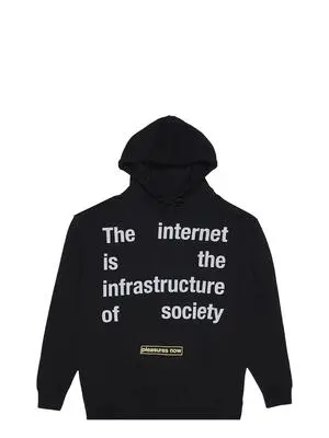 PLEASURES Internet" Hoodie - Black