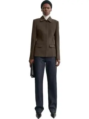 TOTEME Cinched Pocket Jacket - Bark