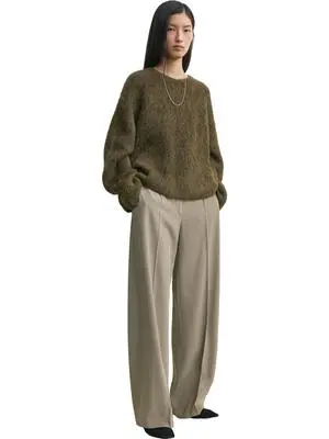 TOTEME Oversized Alpaca Knit Sweater - Pepper