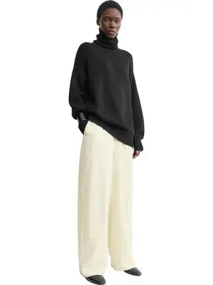 TOTÊME TOTEME Longline Cotton Cashmere Turtleneck Sweater