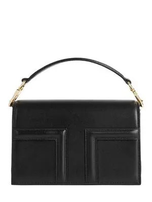 TOTEME T-flap Mini Leather Bag - Black