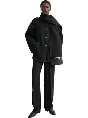 TOTEME Embroidered Scarf Jacket - Black