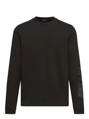 Moncler Cotton Jersey Long Sleeve T-shirt - Black