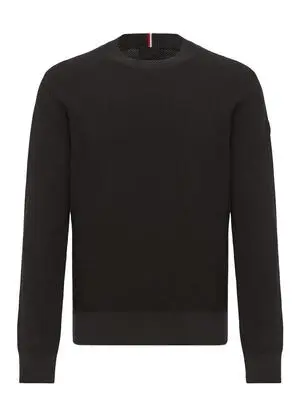 Moncler Cotton Knit Sweater - Black