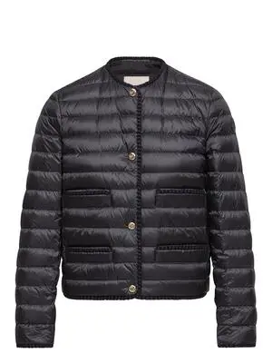 Moncler Circaete Braided Trim Short Down Jacket - Blue