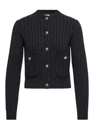 Moncler Cotton Padded Cardigan - Blue