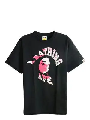A BATHING APE Logo-print Cotton T-shirt - Black