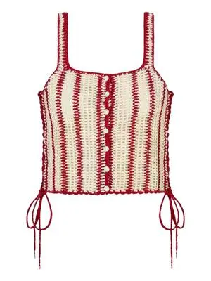ALL THAT REMAINS Suki Crochet-knit Top - Neutrals