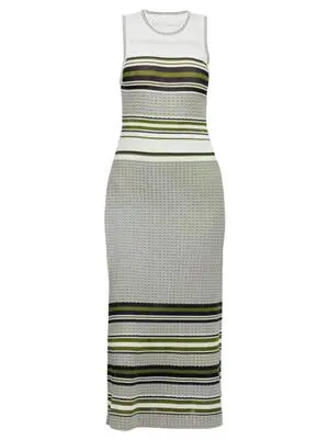 Veronica Beard Dawna Striped Knit Dress - Grey