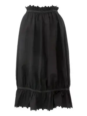 ALAINPAUL Alain Paul Gathered Ruffle Skirt - Black