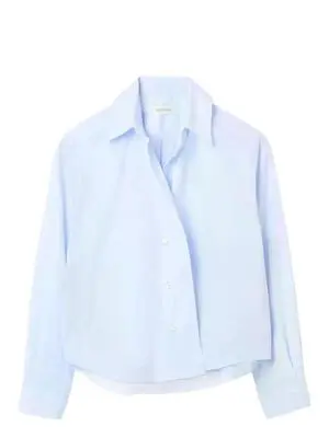 HOUSE OF DAGMAR Cropped Long-sleeve Shirt - Blue