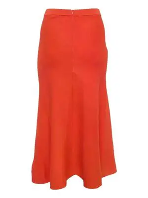 Elisabetta Franchi Knit Flared Skirt - Orange