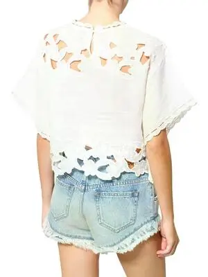 Isabel Marant Étoile Relda" Broderie Anglaise Blouse - White